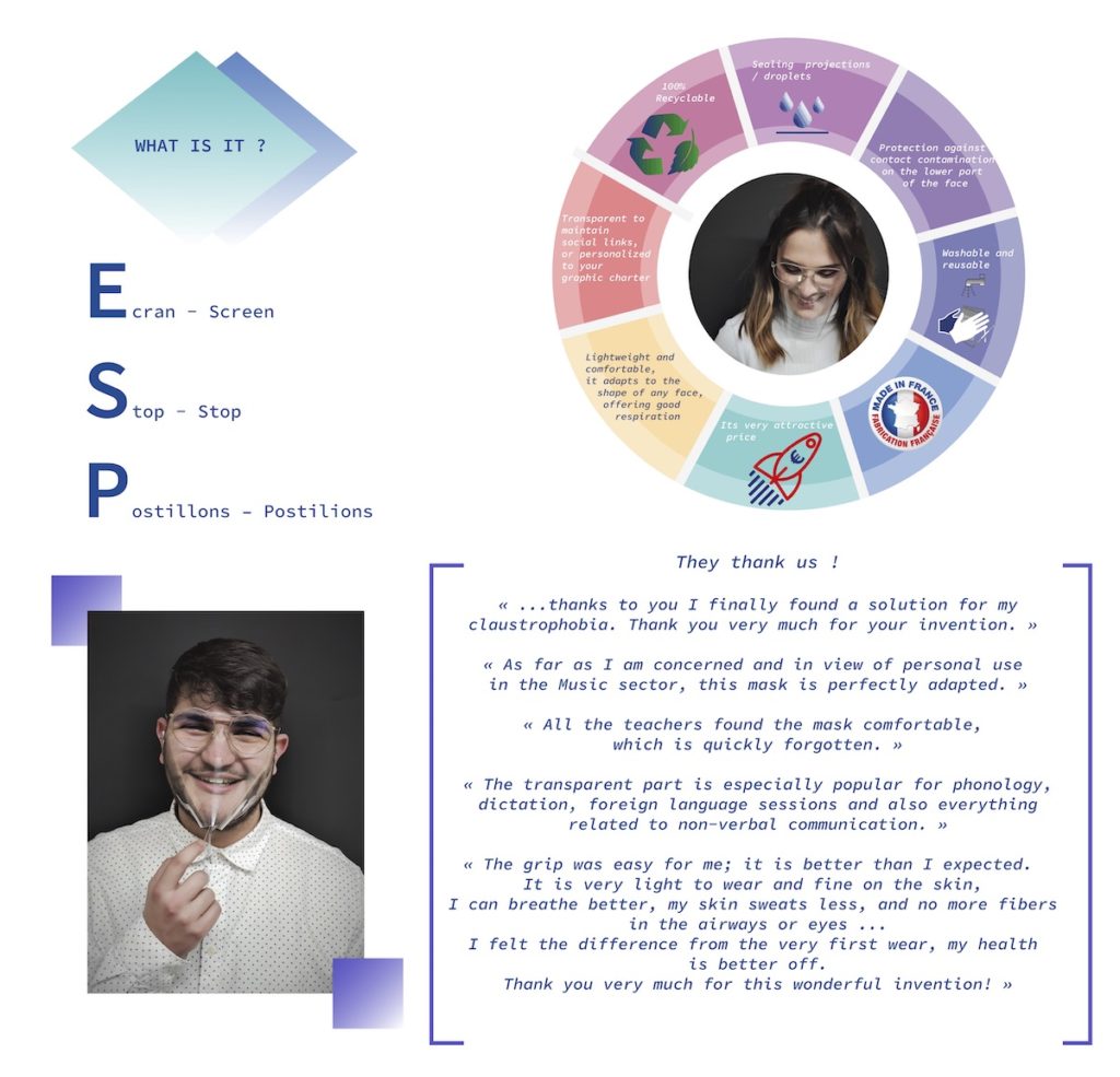 ESP : transparent protective mask presentation